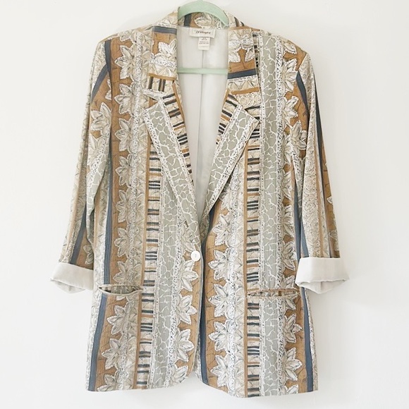 Vintage | Jackets & Coats | Vintage Plus Size 98s Miami Vice Style ...